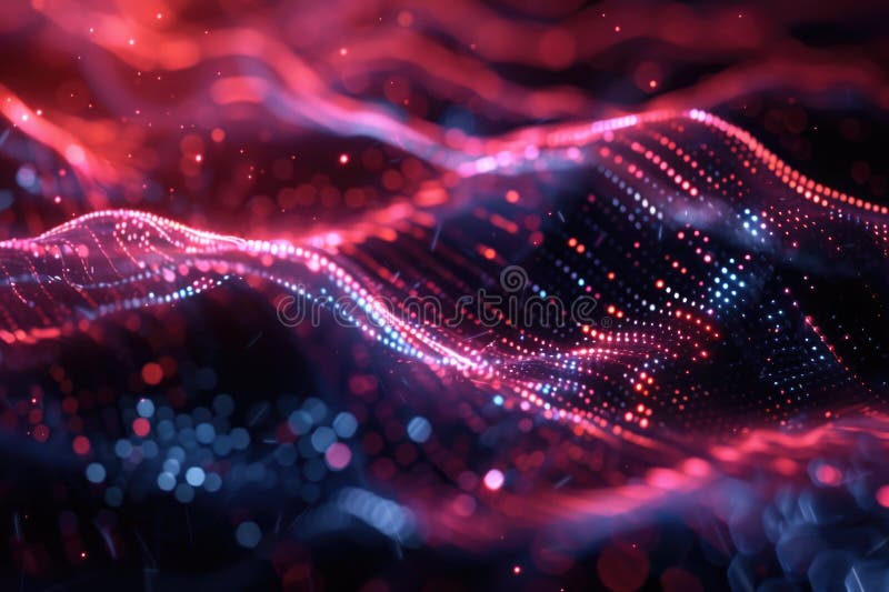 A Vibrant Red and Blue Abstract Background Featuring Dynamic Lights ...