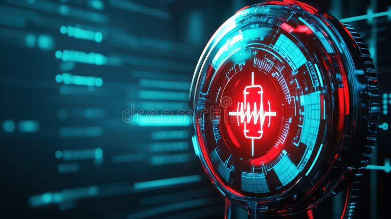 Vibrant Red and Blue Clock, Visual Representation of Time Management ...