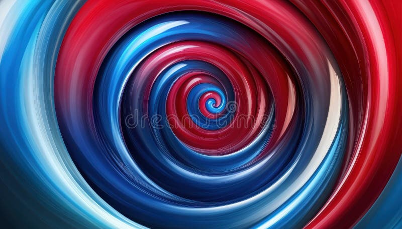 Vibrant Red and Blue Spiral Design with Abstract Circular Motion and ...