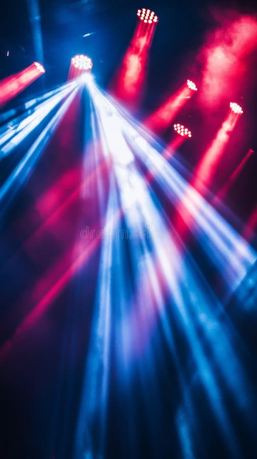 Vibrant Red and Blue Stage Lights Creating a Dynamic Atmosphere ...