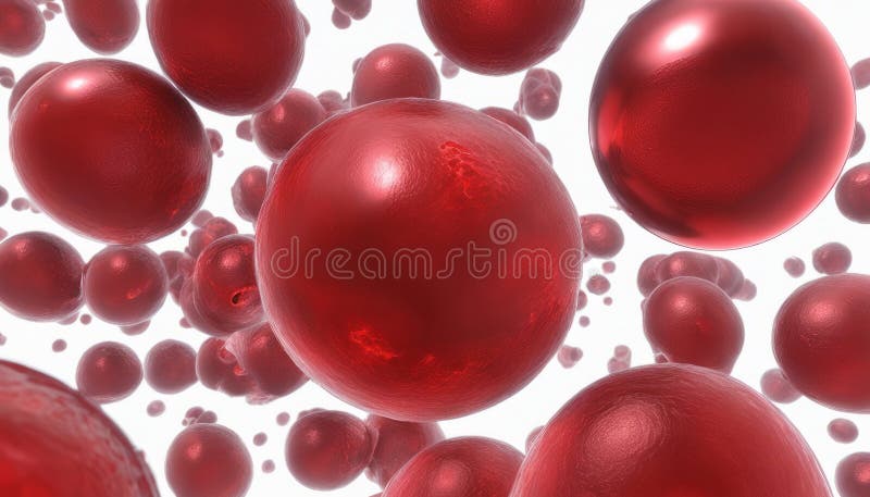 Vibrant Red Bubbles in a Cluster, Perfect for Visual Impact Stock ...