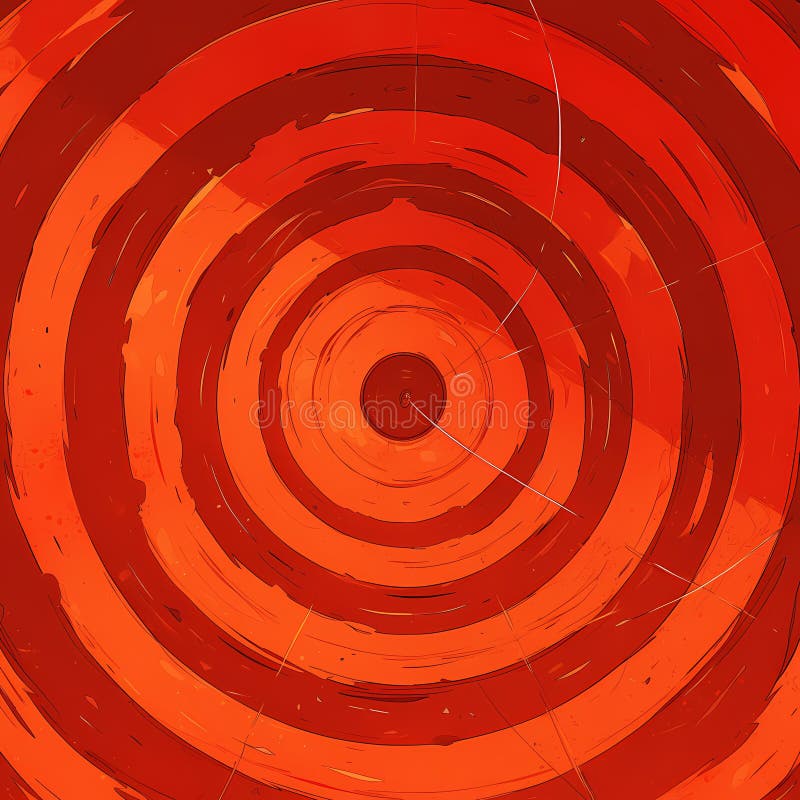 Vibrant Red Bullseye with Concentric Rings Stock Illustration ...