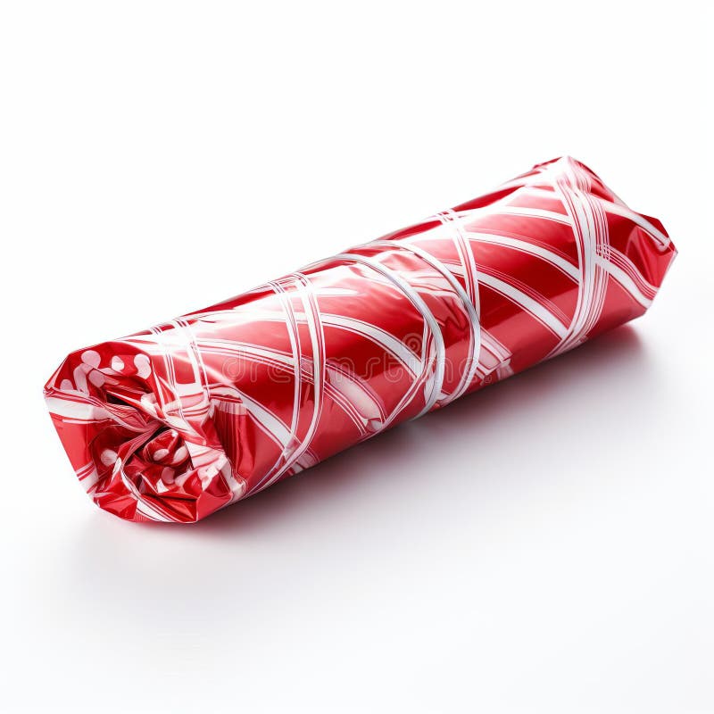 Vibrant Red Candy with White Stripes on Display Stock Illustration ...