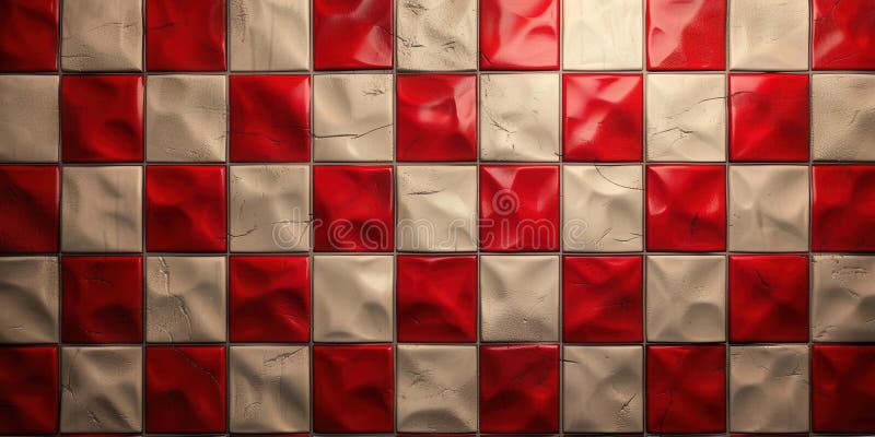 Vibrant Red Checkered Pattern. Classic and Eye-catching Theme Concept ...