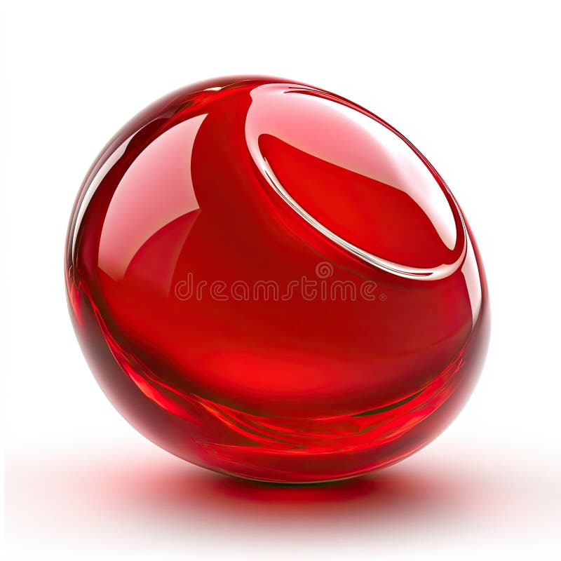 A Vibrant Red Circular Object Showcasing a Smooth, Glossy Surface in a ...