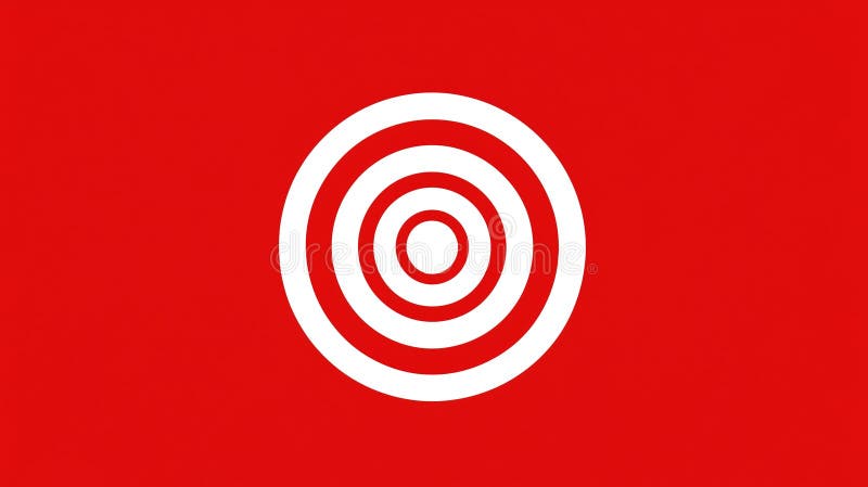 Vibrant Red Circular Target Icon Image Stock Illustration ...