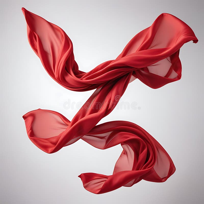A vibrant red cloth in air stock illustration. Illustration of cloth ...