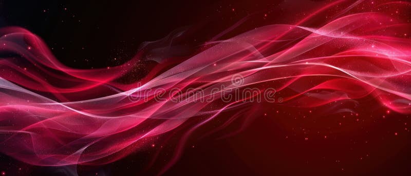 Vibrant Red Cosmic Energy Waves Stock Illustration - Illustration of ...