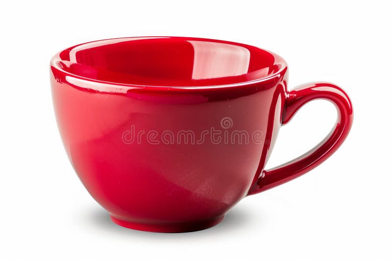 Vibrant Red Cup on White Background. AI Image Stock Image - Image of ...