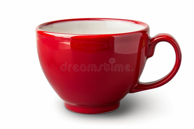 Vibrant Red Cup on White Background. AI Image Stock Photo - Image of ...