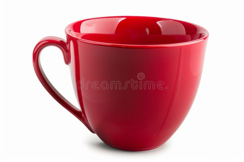 Vibrant Red Cup on White Background. AI Image Stock Photo - Image of ...