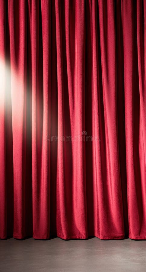 Vibrant Red Curtain Backdrop Stock Illustration - Illustration of ...