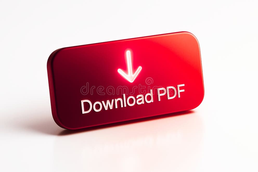 A Vibrant Red Download PDF Button with a White Arrow and Text Stock Photo - Image of pointing ...
