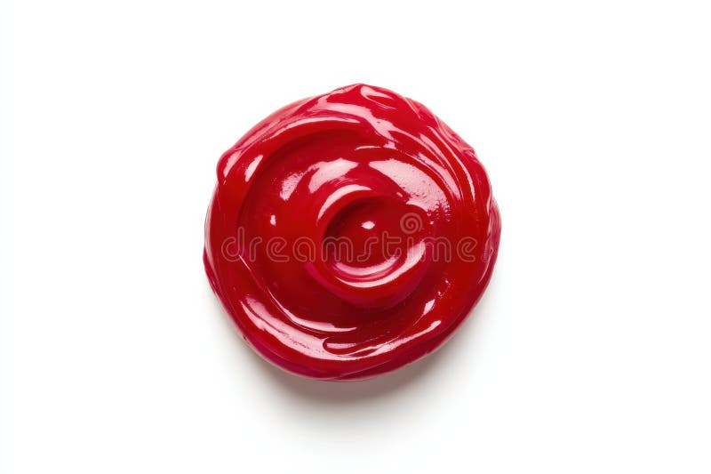 Vibrant Red Finger Paint Isolated on a Clean White Background with ...