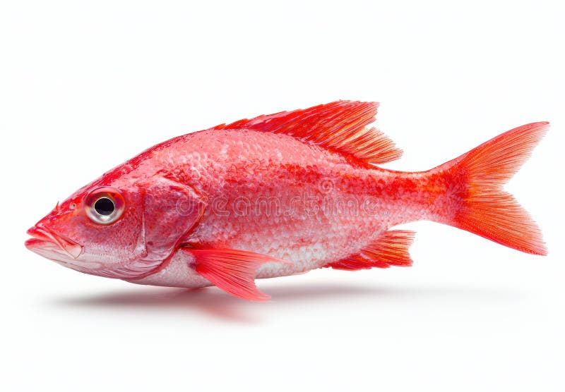 Vibrant Red Fish with Striking Scales Stock Illustration - Illustration ...