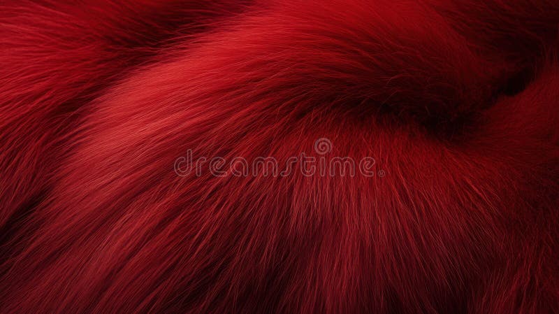 Vibrant Red Fur Texture Close-Up for Backgrounds Stock Photo - Image of ...