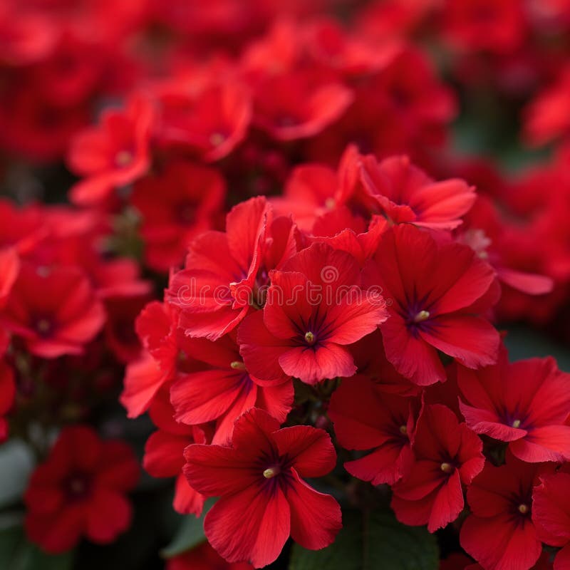 Vibrant Red Geraniums Creating a Bold Floral Background Stock ...