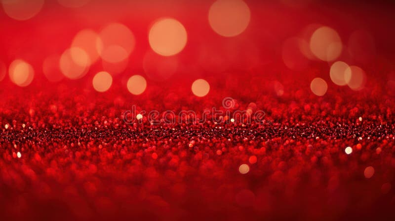 Vibrant Red Glitter Background with Sparkling Bokeh Effects Stock ...