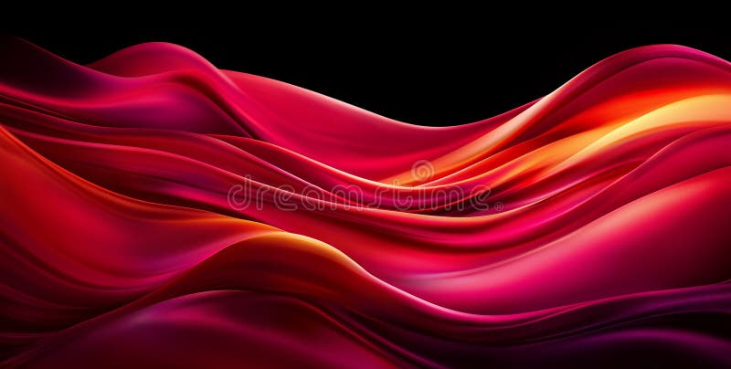 Vibrant Red Gradient Waves Create Dynamic and Fluid Background ...