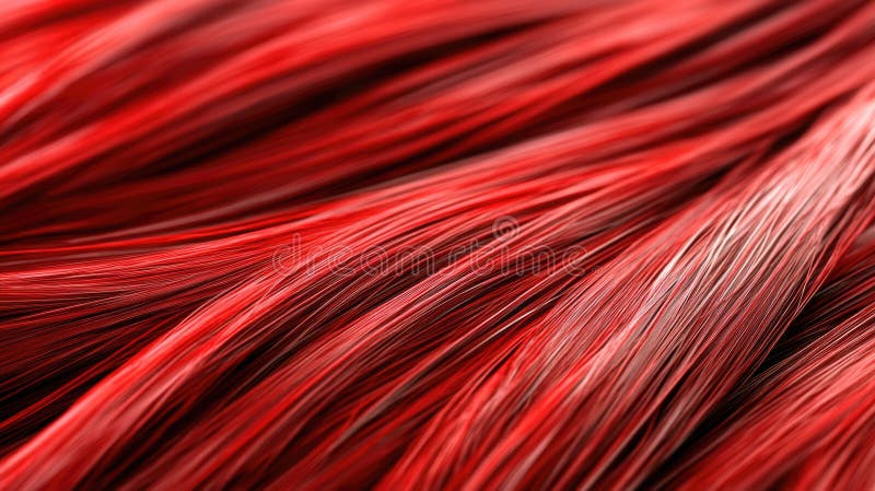 Vibrant Red Hair Texture Dynamic Strands Rich Color Stock Photos - Free ...