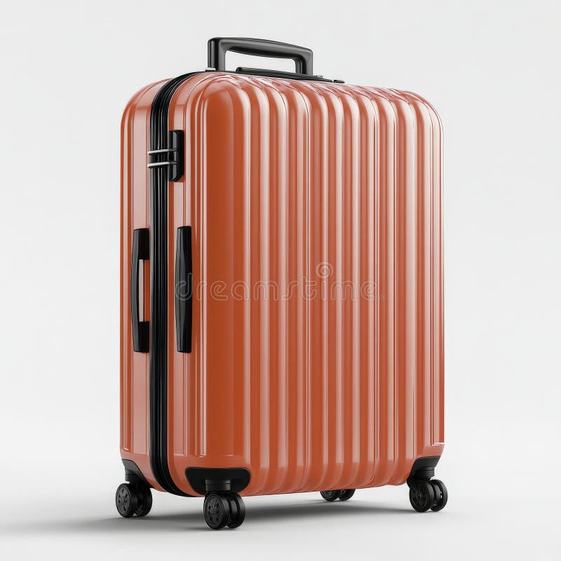 Vibrant Red Hard-shell Suitcase with Black Trim, Telescoping Handle ...