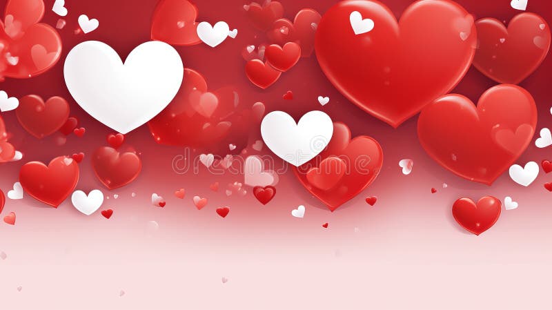 Vibrant Red Hearts Pattern with White Circular Center for Captivating ...