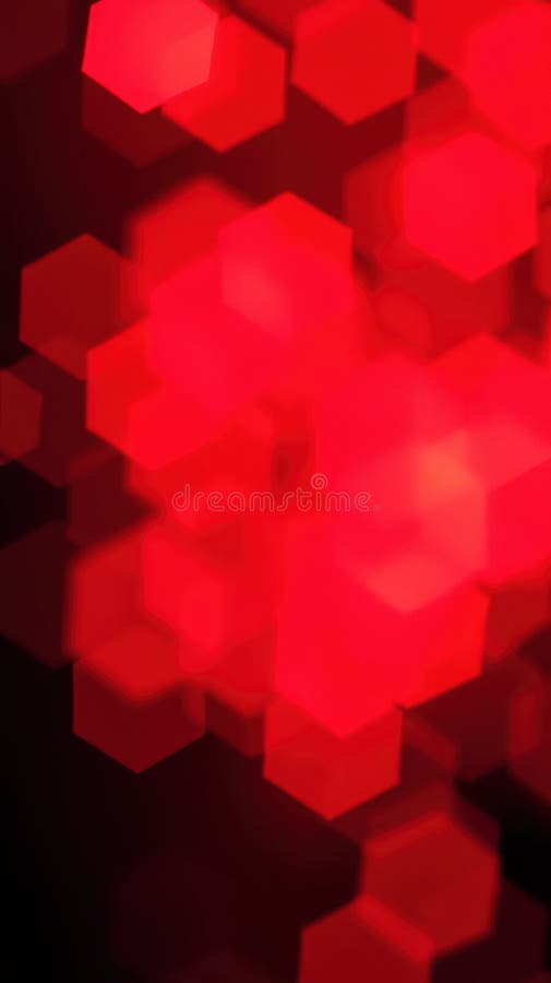 Vibrant Red Hexagonal Lights Create a Captivating Visual Effect in Low ...