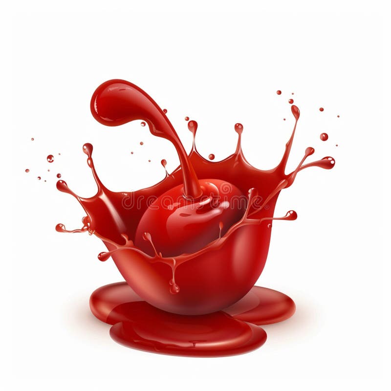 A Vibrant Red Ketchup Splash Creates an Exciting Visual Impact Stock ...