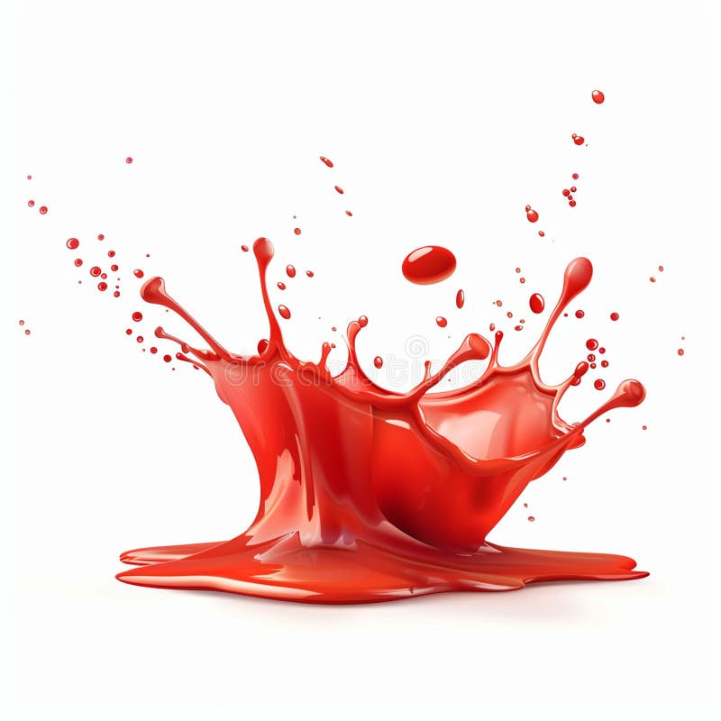 A Vibrant Red Ketchup Splash Creates an Exciting Visual Impact Stock ...
