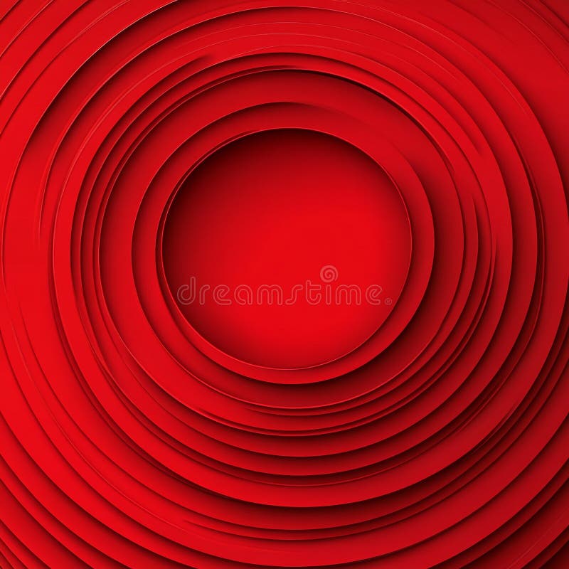 Red Circular Layers Create a Striking Pattern in a Minimalist Design ...
