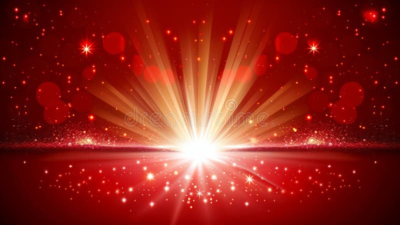 Vibrant Red Light Burst Abstract Rays on Dark Background with Red ...