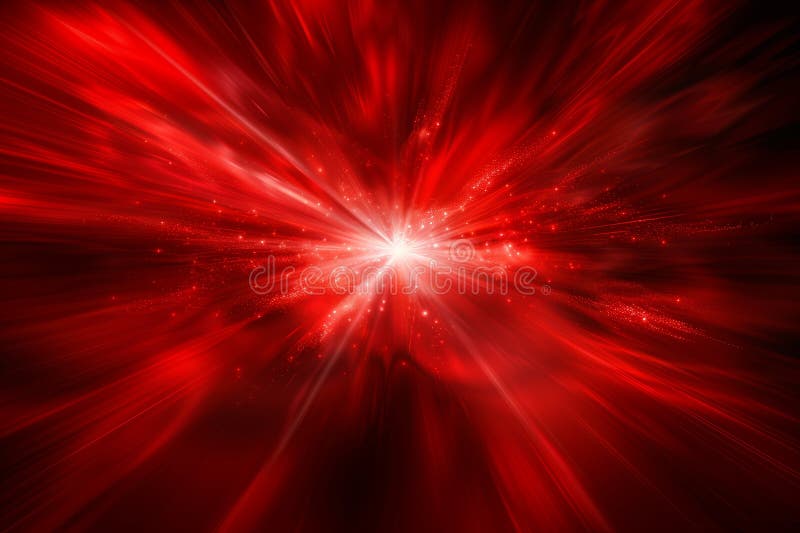 Vibrant Red Light Burst Abstract Rays on Dark Red Background with ...