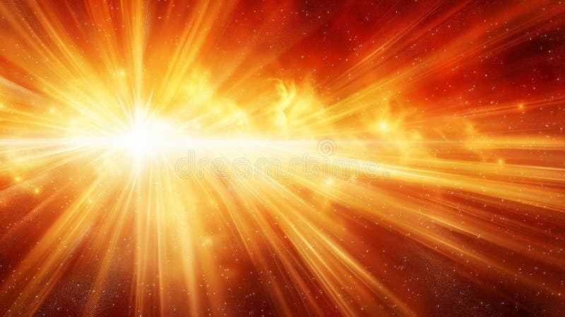 Vibrant Red Light Burst Abstract Rays on Dark Background with Orange ...