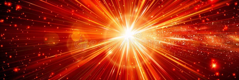 Vibrant Red Light Burst Abstract Rays on Dark Red with Orange and Gold ...