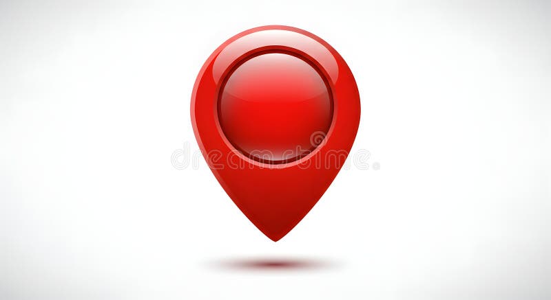 Red Glossy Map Pointer stock illustration. Illustration of abstract ...