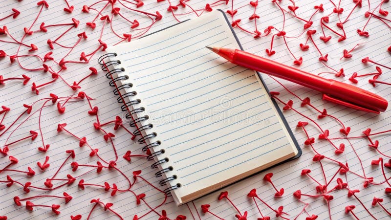 Unleashing Creativity: Bold Red Marker Strokes on a Blank Page ...