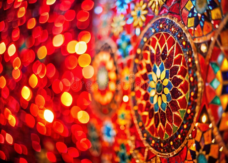 Vibrant Red Mosaic Texture Background Intricate Abstract Patterns for ...