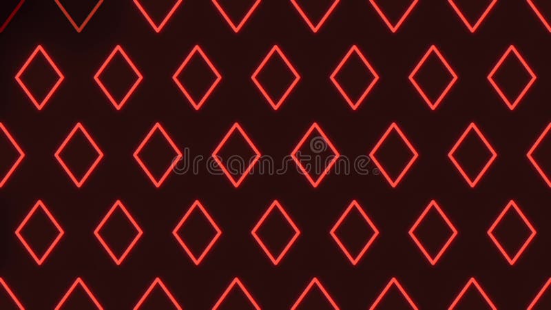 Bold Red Neon Diamonds on a Striking Black Background Stock Footage ...