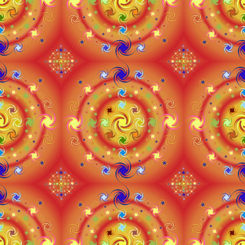 Vibrant Red and Orange Seamless Pattern Stock Vector - Illustration of ...