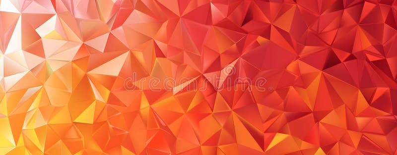 Vibrant Red and Orange Triangular Pattern Background Stock Illustration ...