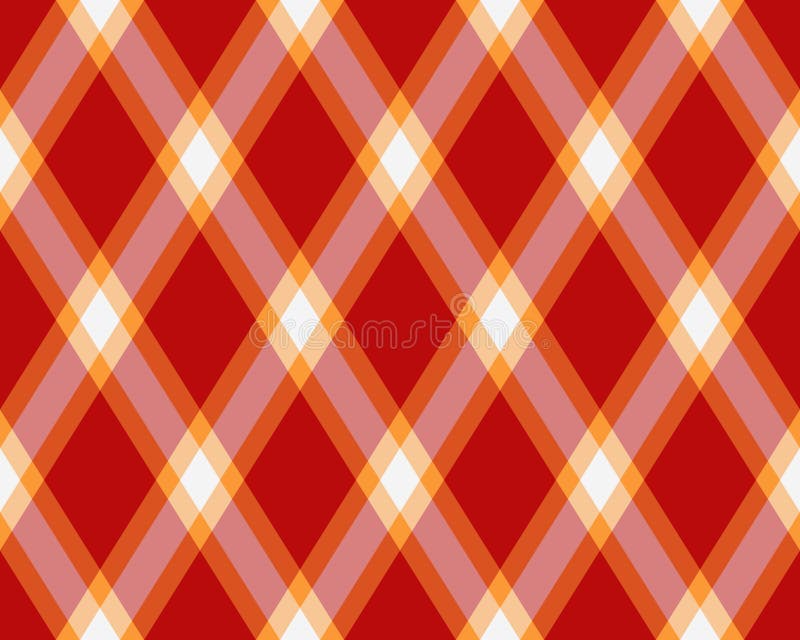 Vibrant Red, Orange, and White Diagonal Plaid Pattern. Perfect for ...