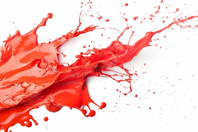 Red Paint Splash Abstract stock illustration. Illustration of bright ...