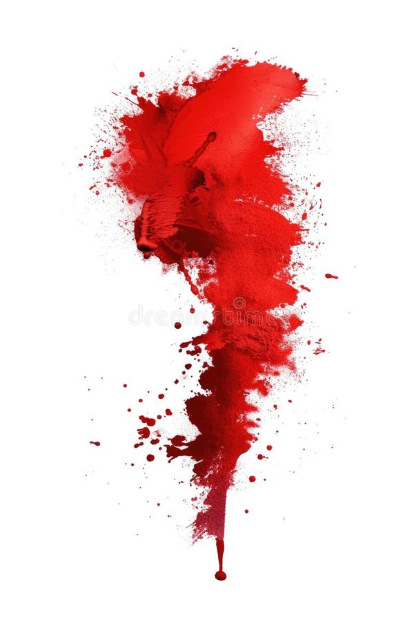 A Vibrant Red Paint Splatter Adorns a Clean White Background, Perfect ...