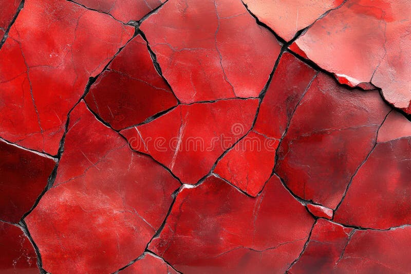 Vibrant Red Painted Stone Wall Texture Background for Panoramic Banner ...