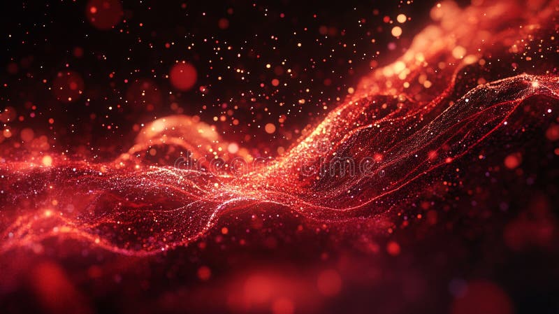 Flowing Red Particles Create a Dynamic Visualization of Energy and ...