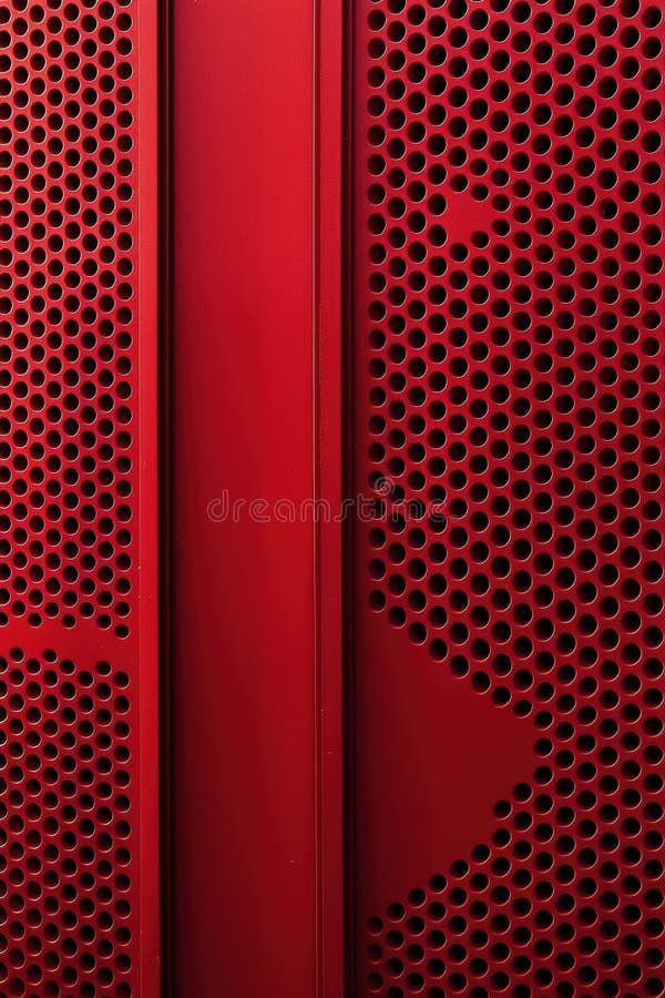 Vibrant Red Perforated Metal Background Stock Illustration ...
