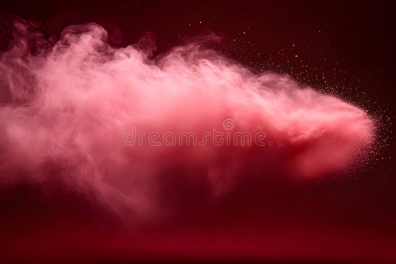 Vibrant Red Powder Cloud for Dynamic Art and Design Concepts Generative ...