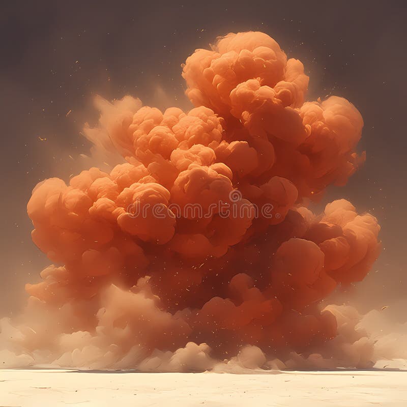 Vibrant Red Powder Explosion Stock Illustration - Illustration of ...