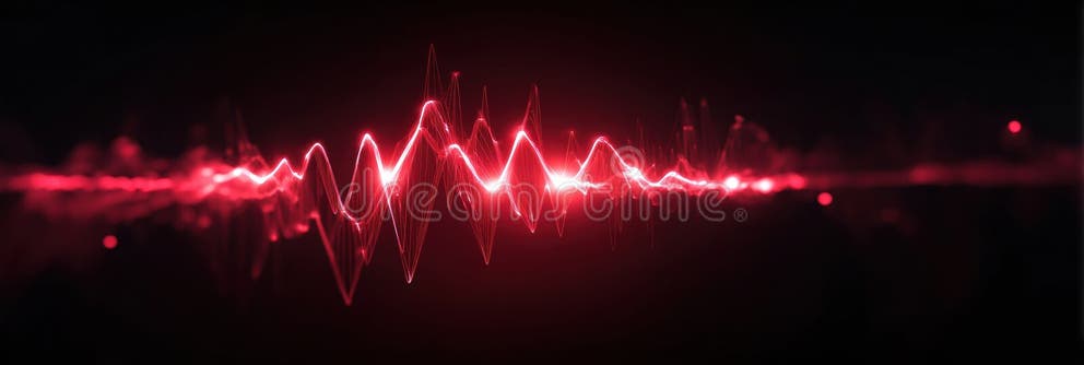 Red Pulse Wave Transforms into Jagged Lines Against a Neutral ...