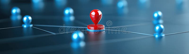 Vibrant Red Push Button on a Deep Blue Background, Symbol of Activation ...